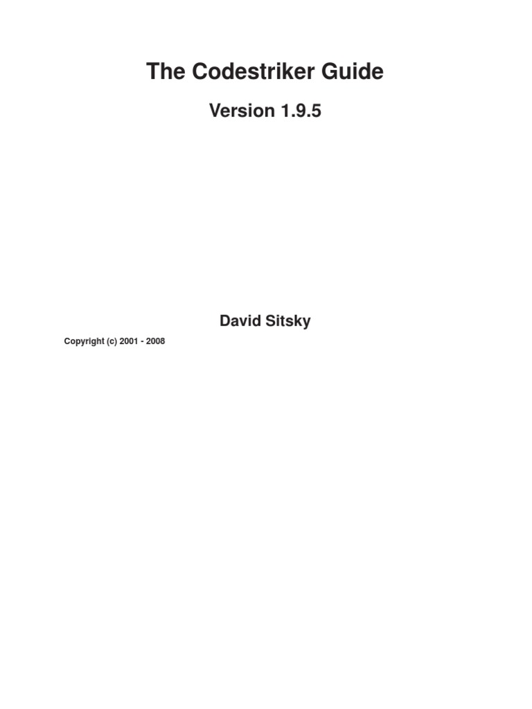 The Codestriker Guide: David Sitsky | PDF | Postgre Sql | Oracle Database