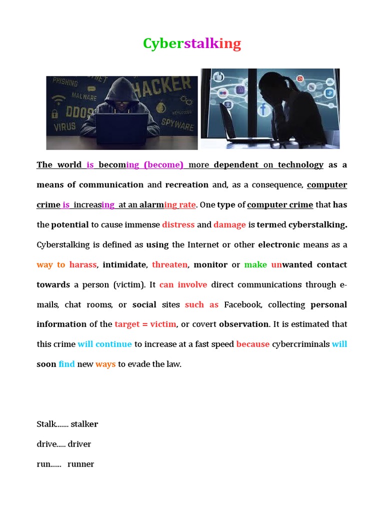 Understanding Cyberstalking Risks | PDF | Stalking | Cybercrime