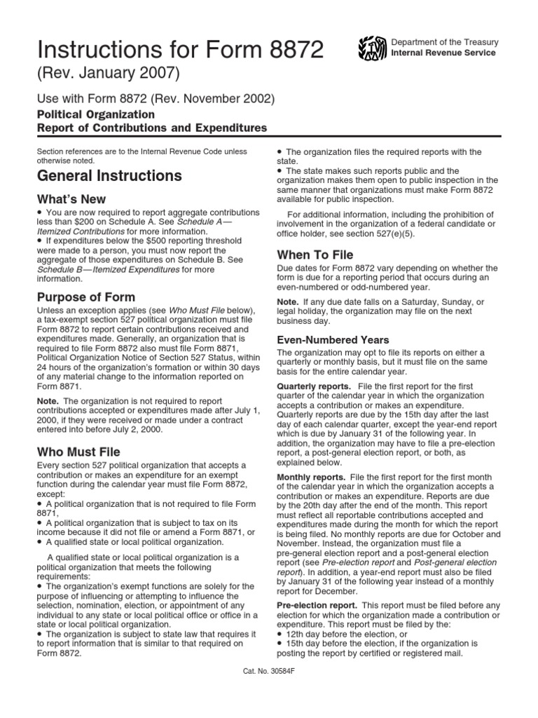 US Internal Revenue Service: I8872 | PDF | Internal Revenue Service ...