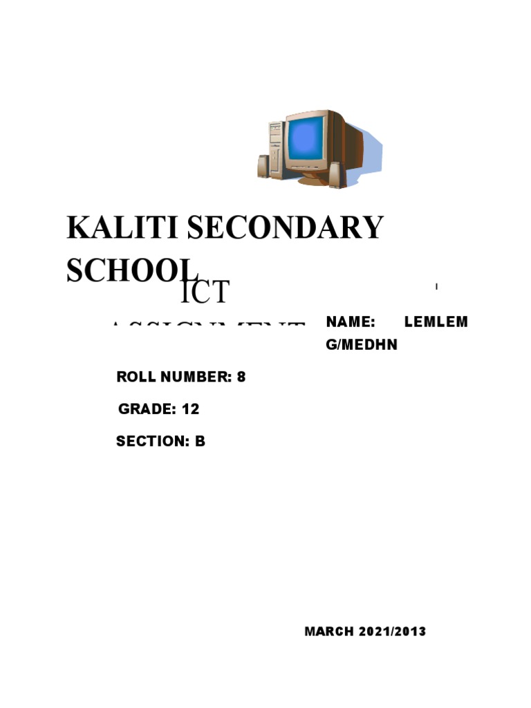 ICT Assignment | PDF
