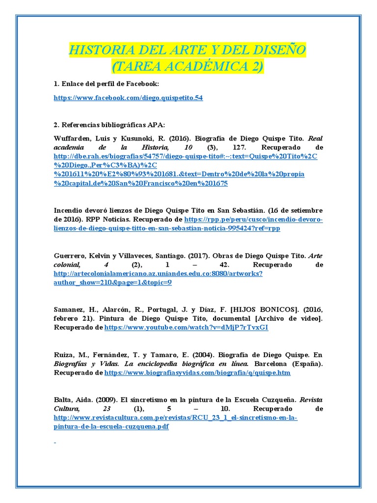 Historia Del Arte y Del Diseño (Semana 8 - Ta2) | PDF