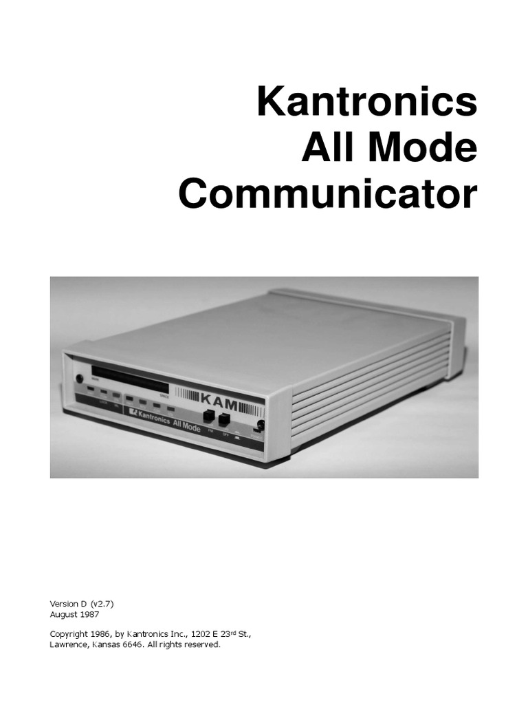 Kantronics KAM-Manual (Kamplus) | PDF | Modem | Electromagnetic ...