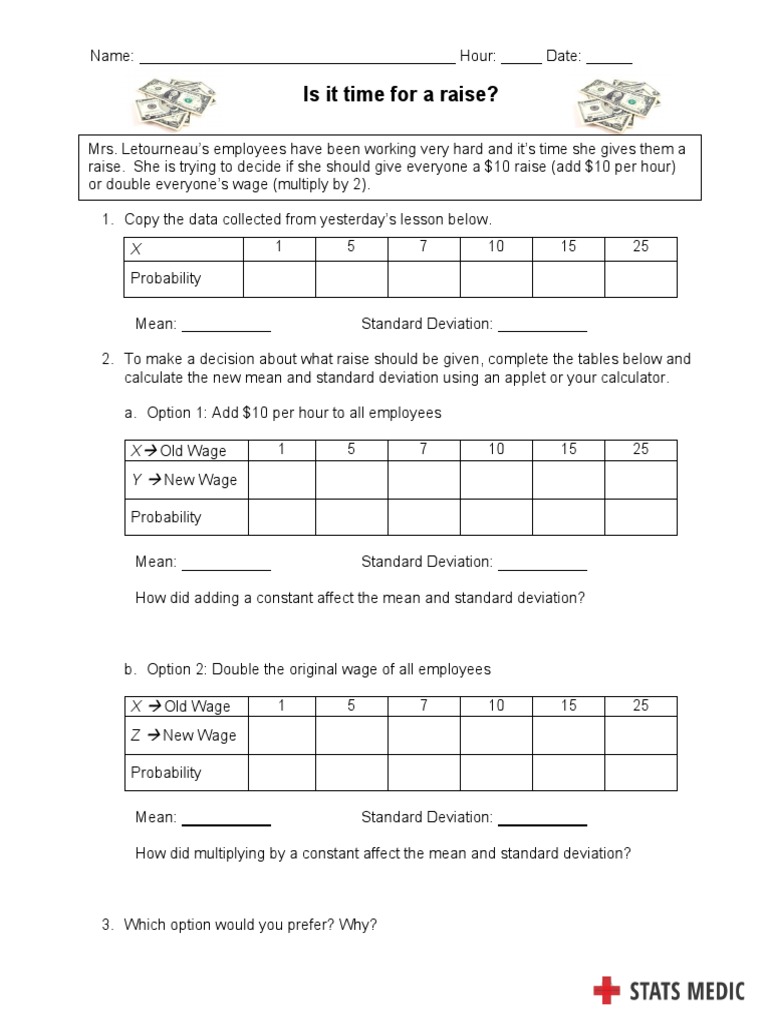 Stats Medic - Transforming Random Variables | PDF | Mean | Standard ...
