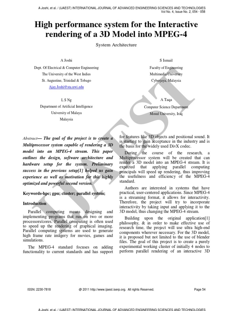 10 Ijaest Vol No4 Issue No2 High Performance System For The