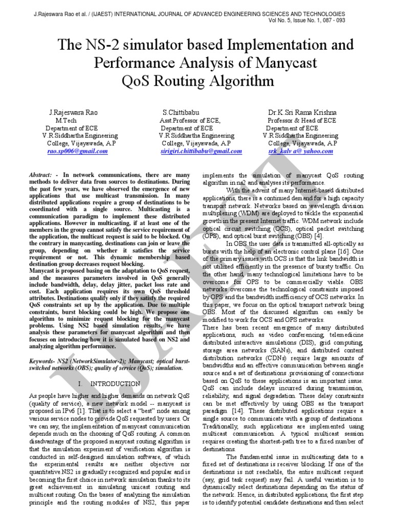 12.IJAEST Vol No 5 Issue No 1 The NS 2 Simulator Based Implementation and Performance Analysis ...