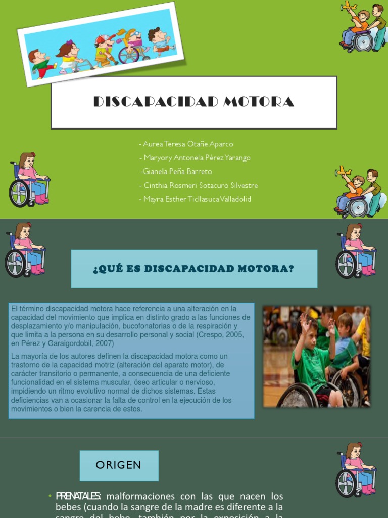 Definición y características de discapacidad motora | PDF | Parálisis ...