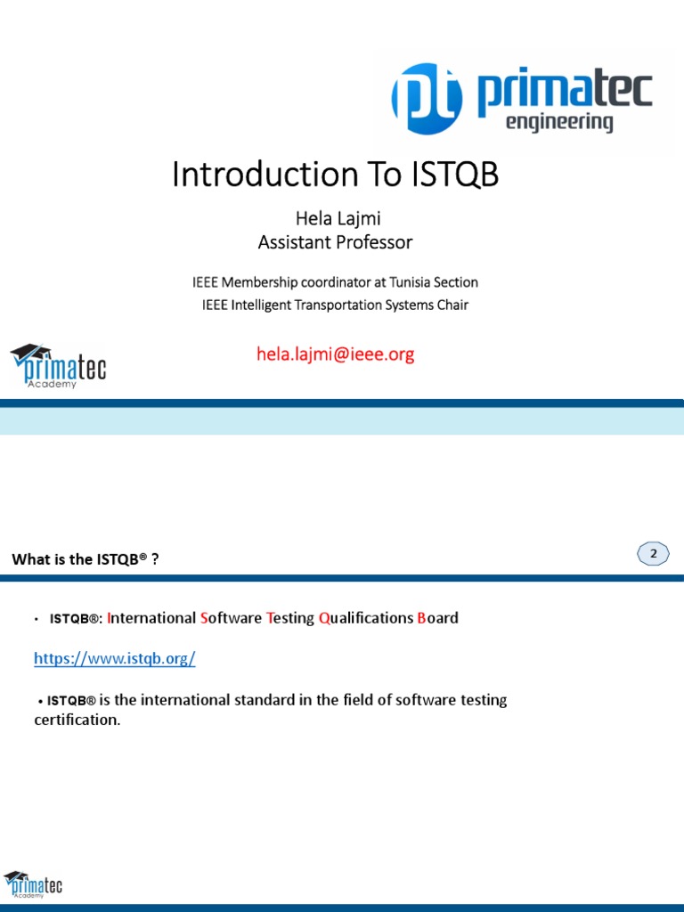Introduction To ISTQB | PDF | Software Testing | International Software ...