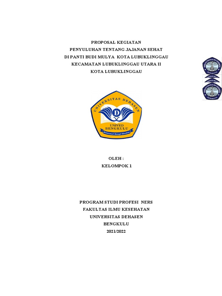 Proposal Sap Jajanan Sehat | PDF