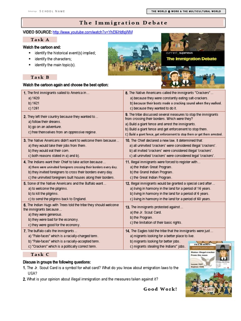 Immigration Debate Cartoon Analysis | PDF | Immigration | Cultural ...