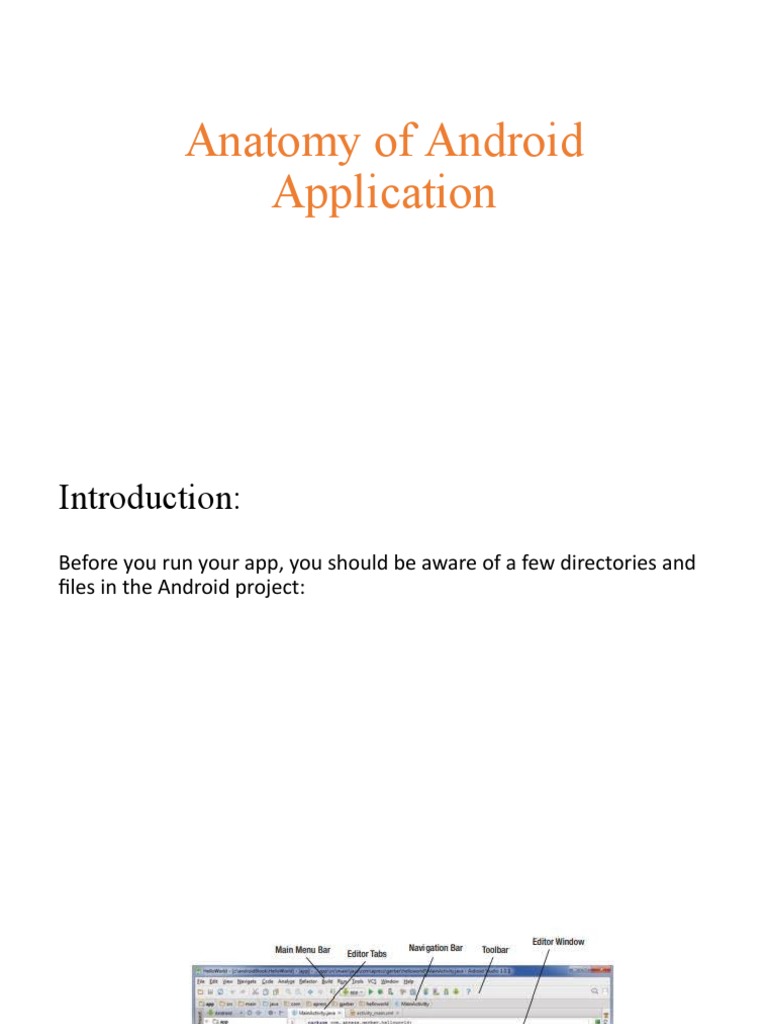 Anatomy of Android Application | PDF | Computer File | Android ...