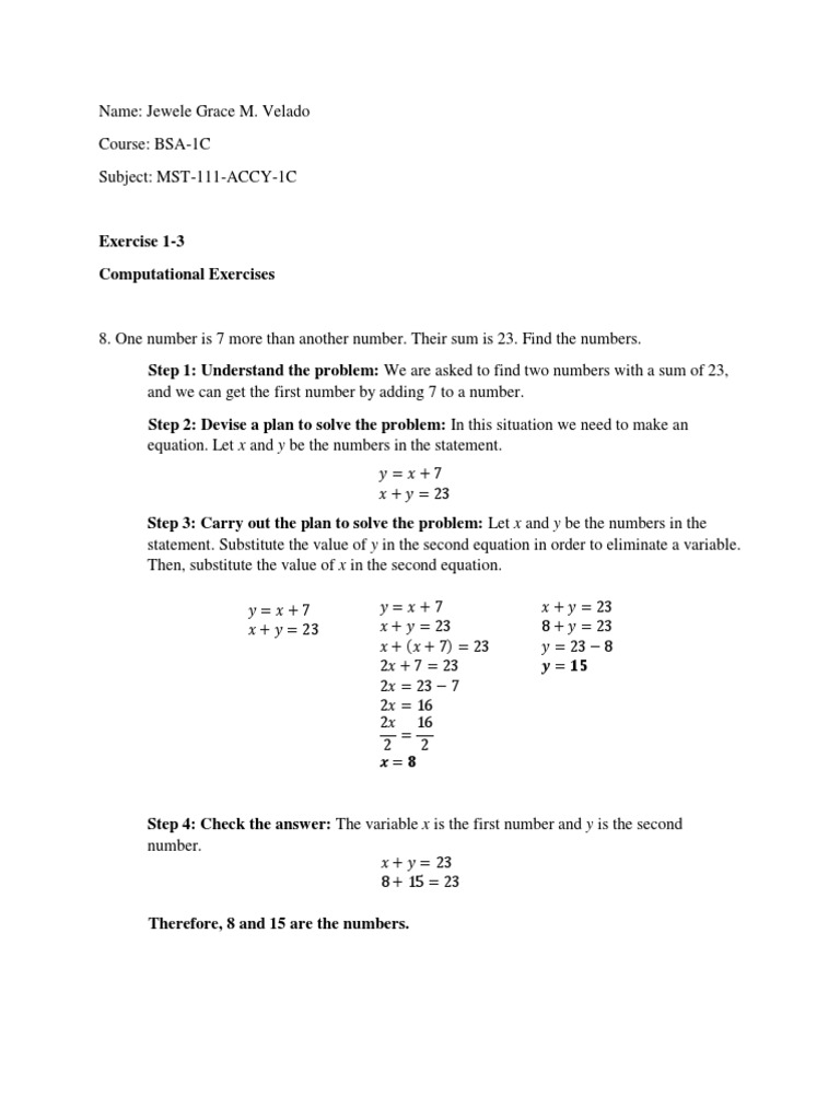 Math Ass 3 | PDF | Equations | Mathematics