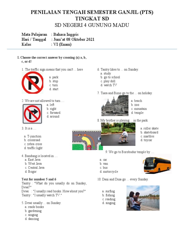 Grade 6 English Test | PDF