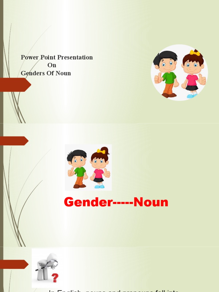Gender of Noun-A | PDF | Grammatical Gender | Linguistic Typology