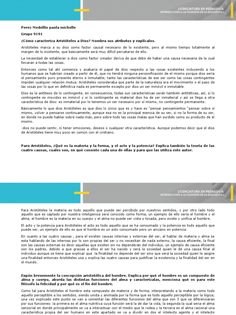 Tabla4 Act5 U2 | PDF | Aristóteles | Alma