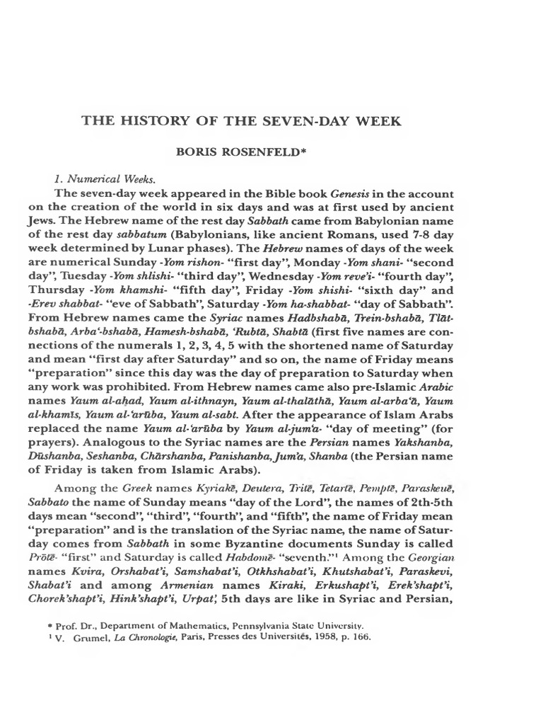Origins of the Seven-Day Week | PDF | Planets In Astrology