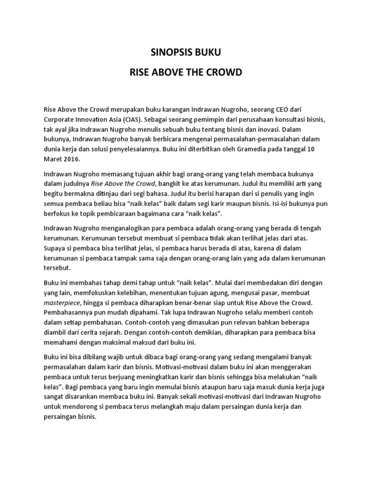 Sinopsis Buku Rise Above The Crowd Pdf