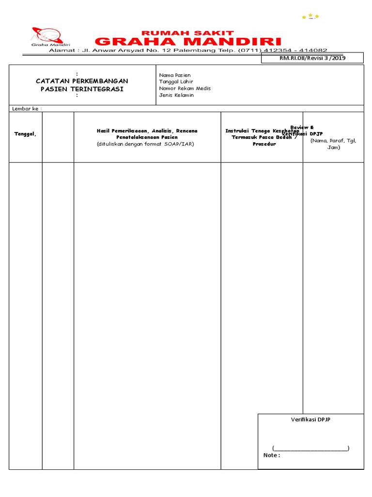 RM. 8 Revisi 3 Hal 1-2 CPPT | PDF