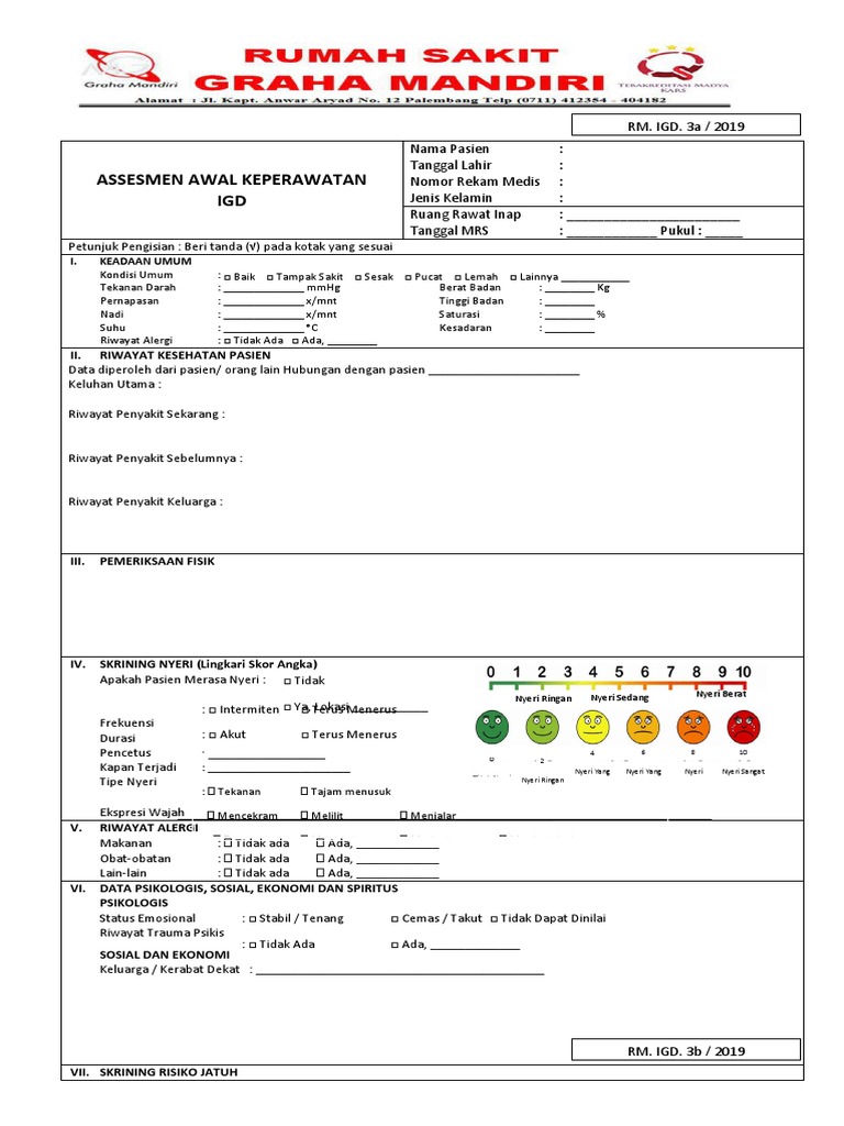 RM. IGD. 3a 2019 - Asesmen Awal Keperawatan Igd | PDF