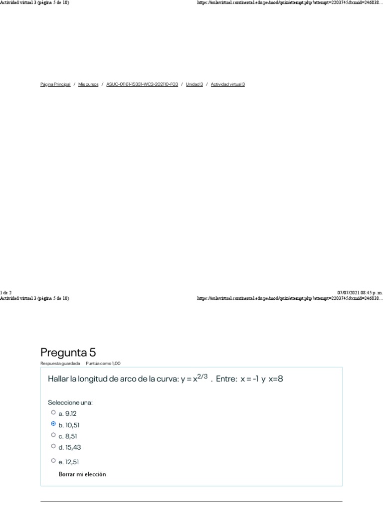 Longitud de Arco de Curva: y=x, x=-1 a x=8 | PDF | Métodos y materiales ...