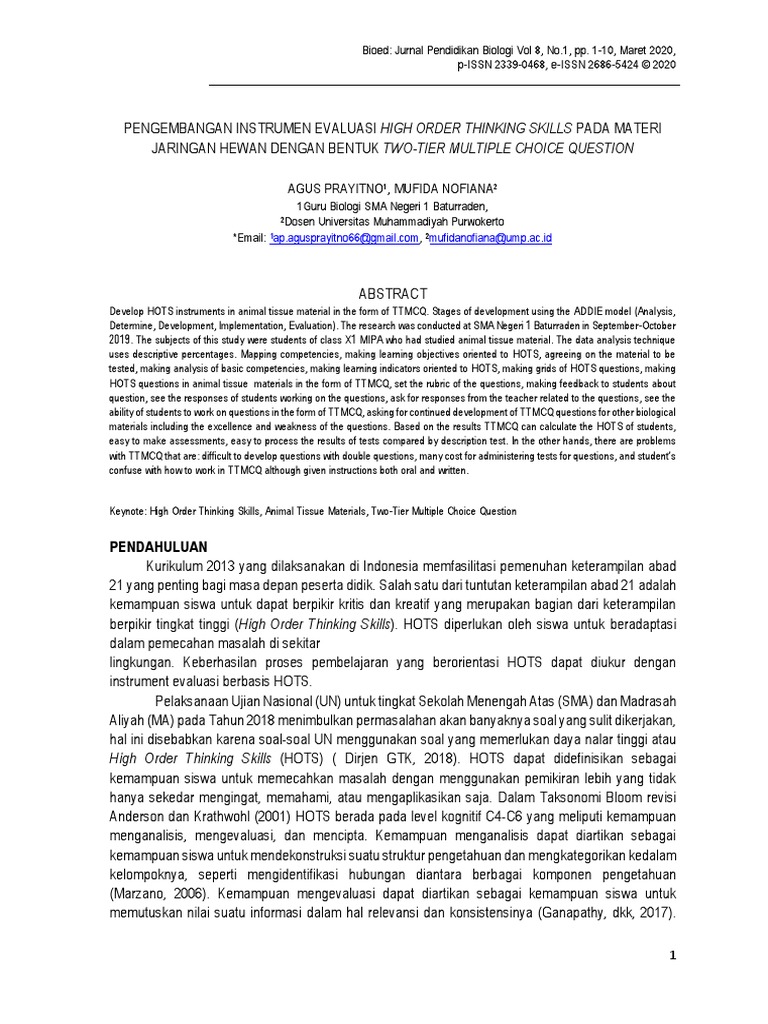 Agus Prayitno, Mufida Nofiana: Pendahuluan | PDF | Cognition