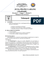 Filipino Sa Piling Larang Akademik WEEK 7 | PDF