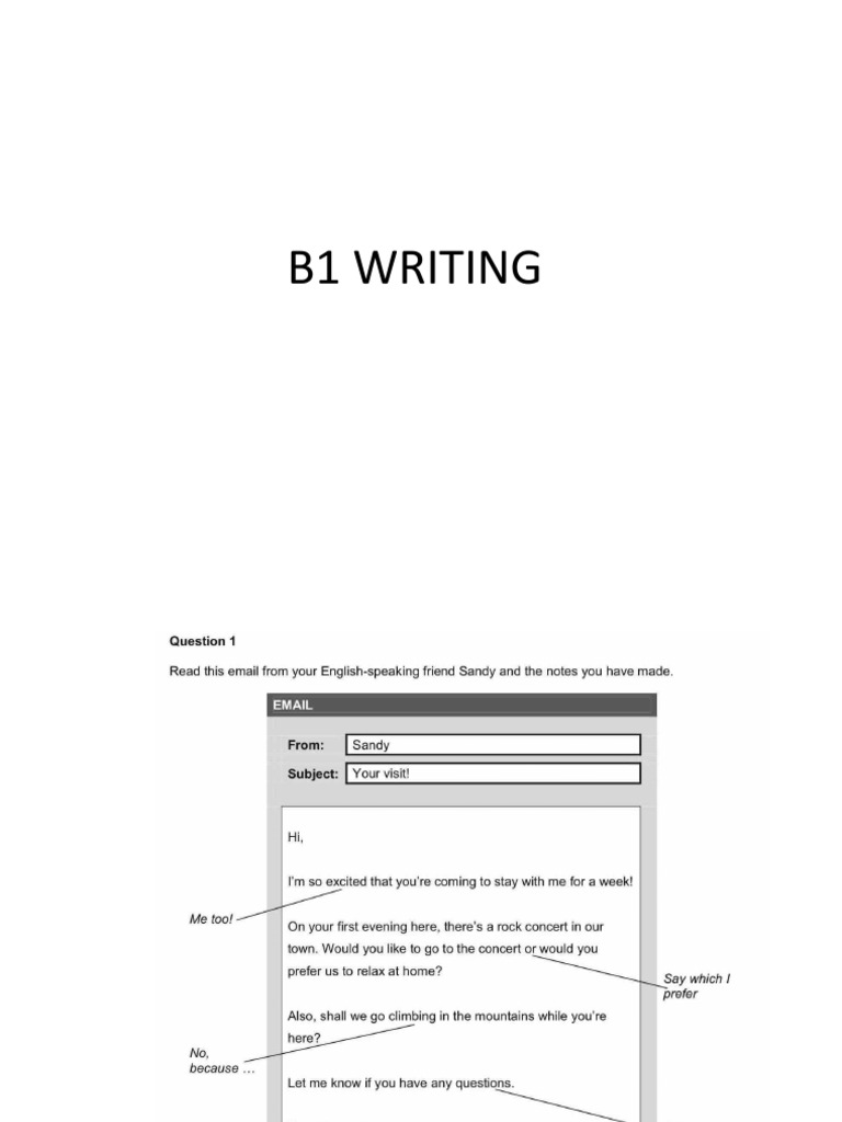 B1 Writing | PDF