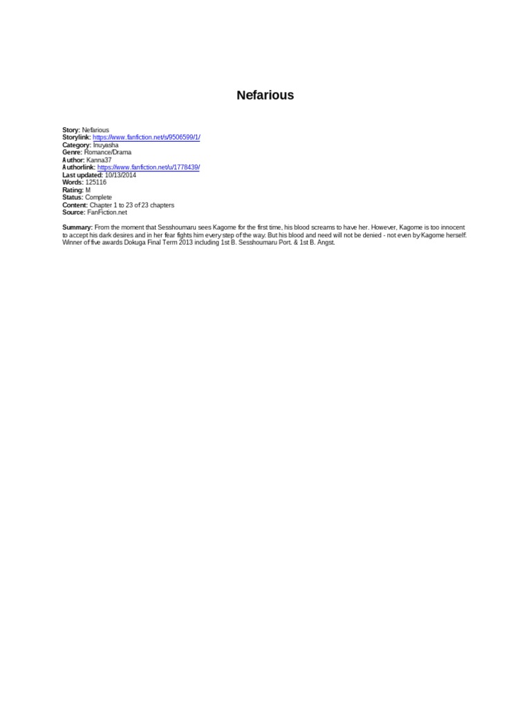 Kanna37 - Nefarious | PDF