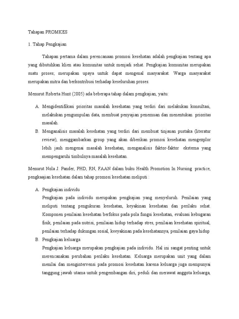 Tahapan PROMKES | PDF