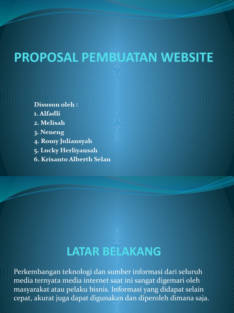 Proposal Pembuatan Website | PDF