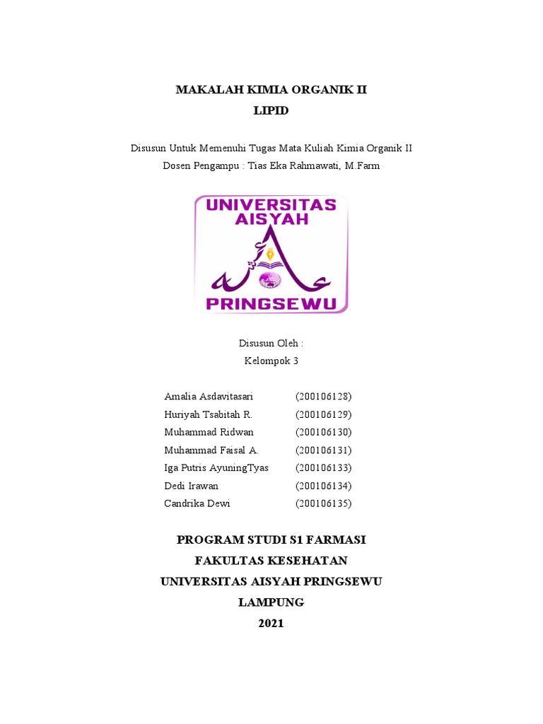 (Makalah) Kel.3 - Lipid - Farmasi D | PDF | Kesehatan Holistik