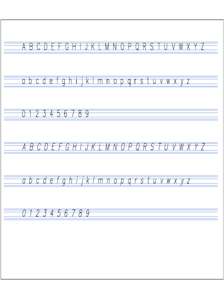 Letras y Números para Rotulado-Modelo | PDF