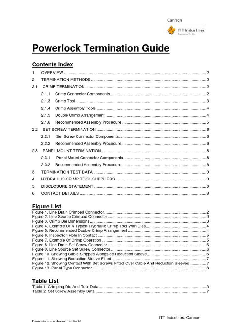 Power Lock Termination Guide | PDF | Electrical Connector | Nut (Hardware)