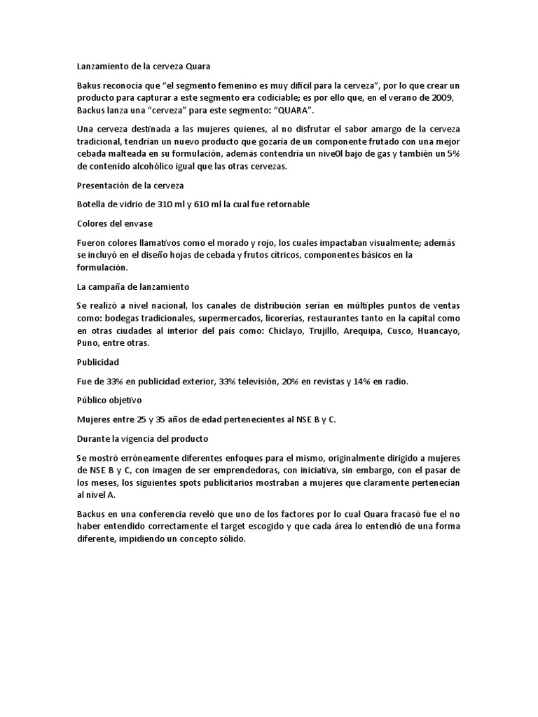 Lanzamiento y fracaso de Quara | PDF