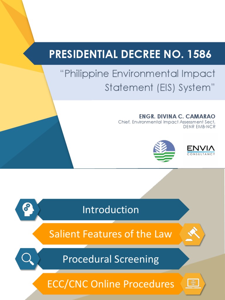PD 1586 The Philippine EIS System | PDF | Environmental Impact ...