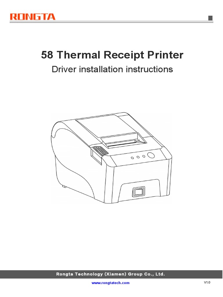 RP58 Series-Driver Installation Instructions RT V1.0 | PDF | Printer ...