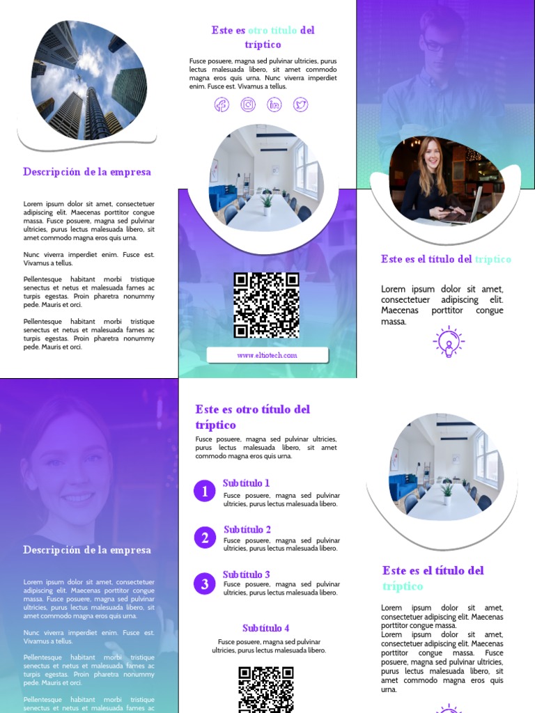 Diseño 1 - Tríptico en PowerPoint | PDF