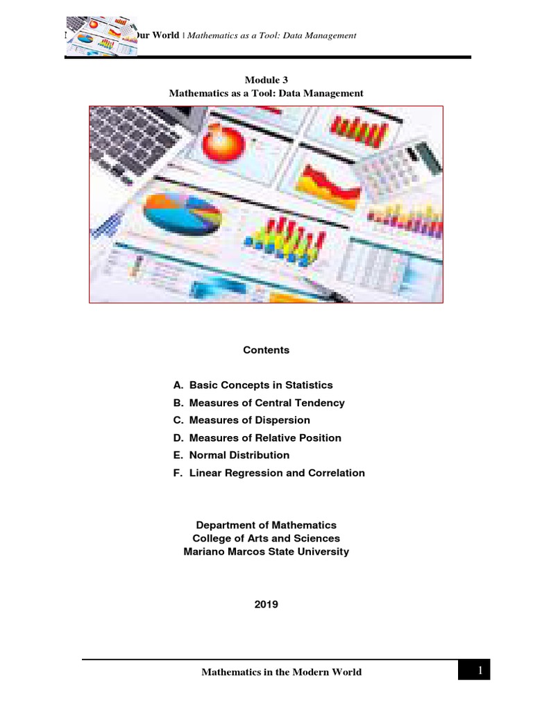 Mathematics in Our World - Mathematics As A Tool: Data Management | PDF ...