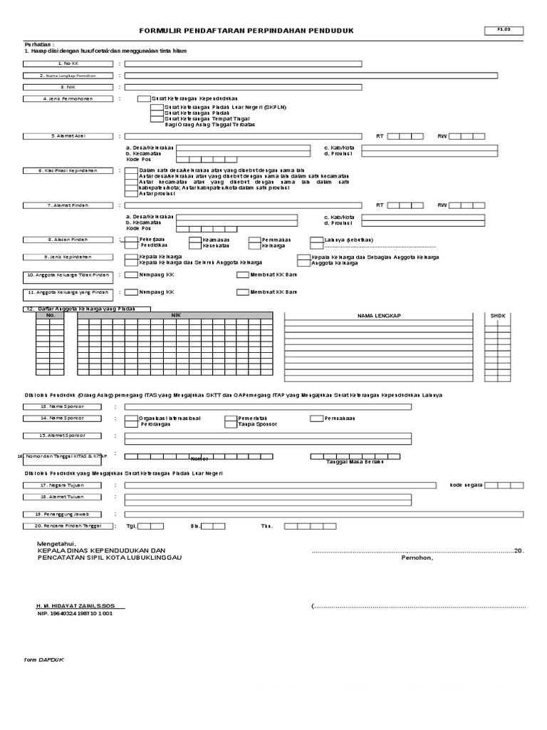 FORMULIR F1 03 PerpindahanPenddk Dikonversi | PDF