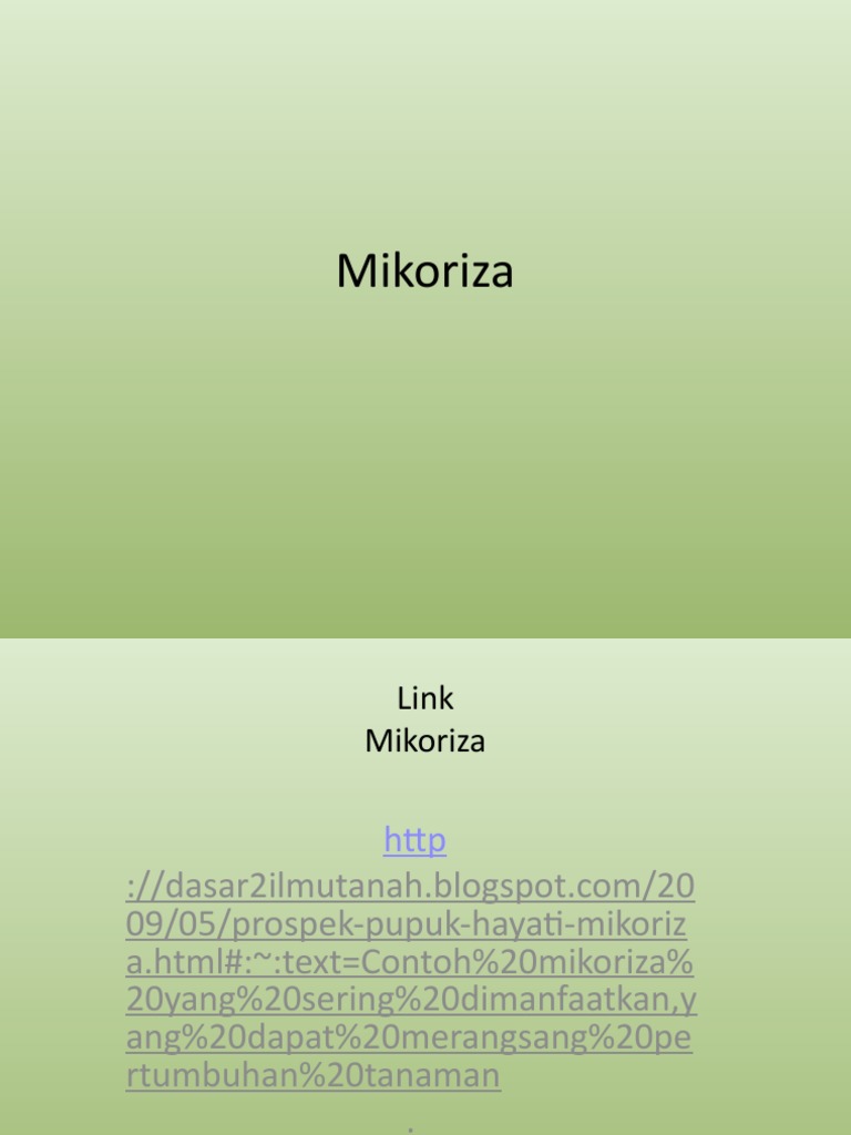Bioteknologi Tanah P13 Mikoriza | PDF | Business | Computers