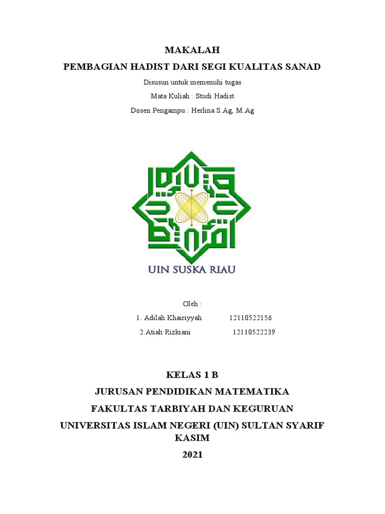 Makalah Studi Hadist Kel.6 | PDF