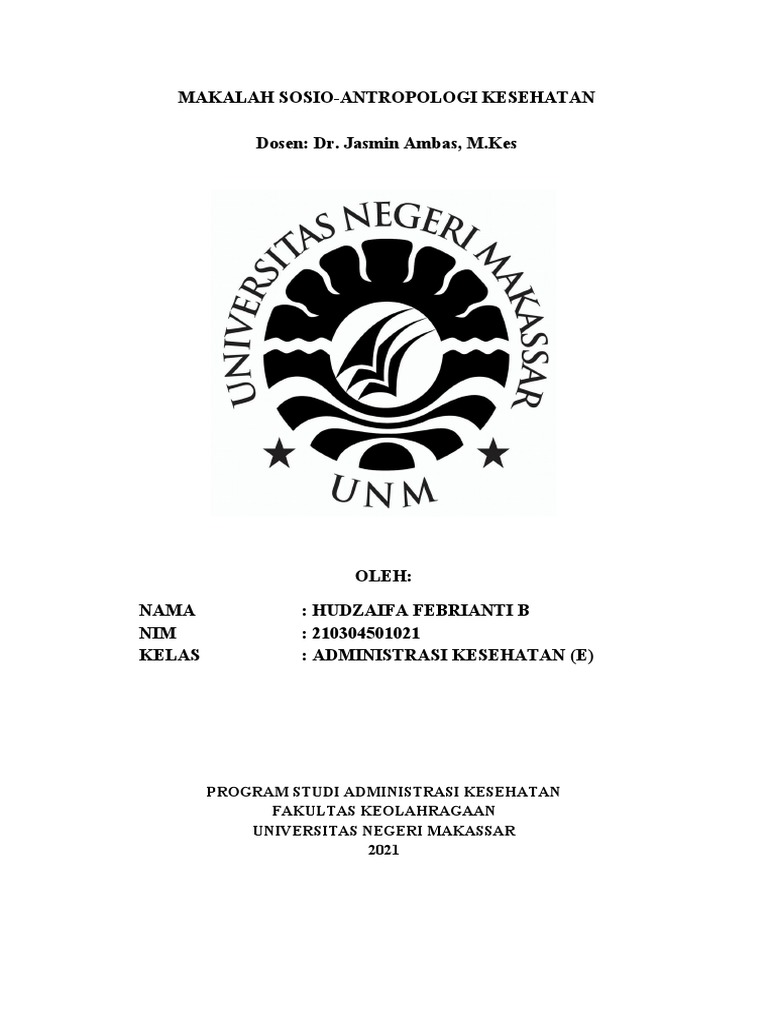 Makalah Sosio-Antropologi Kesehatan | PDF