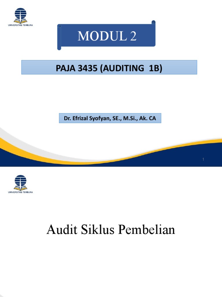 Modul 2 KB 1-2 Auditing 1B | PDF