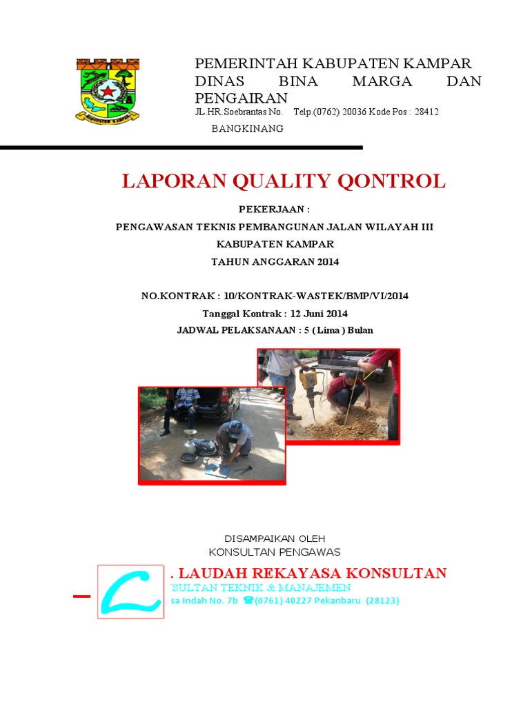 Laporan Quality Control Proyek Jalan | PDF
