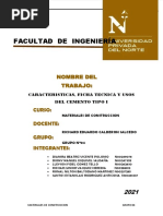 Ficha Tecnica Cemento Frontera Ip | PDF | Cemento | Materiales de construcción