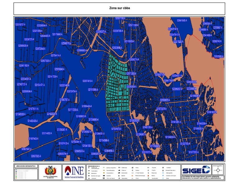 Mapa Zona Sur Cbba | PDF