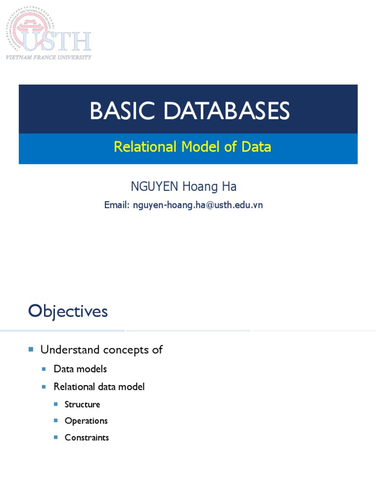 Basic Databases: Relational Model of Data | PDF | Relational Database | Relational Model