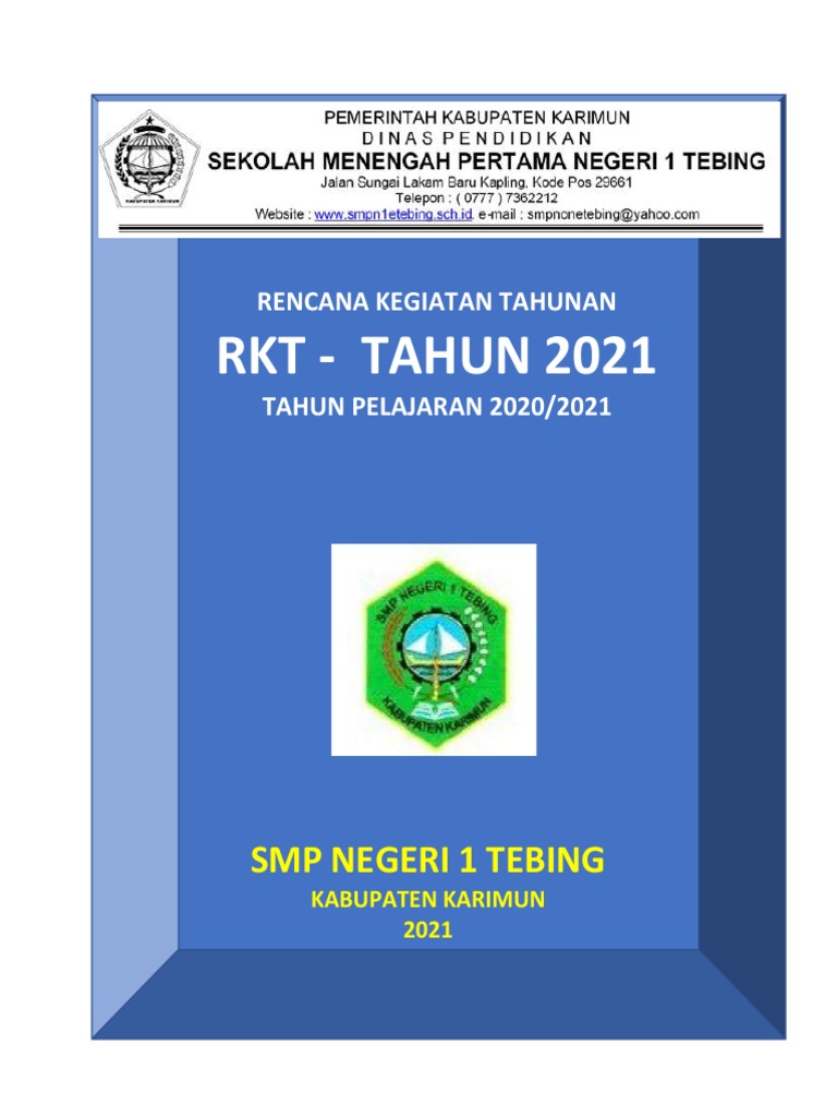 RKT 2021 SMP Negeri 1 Tebing | PDF