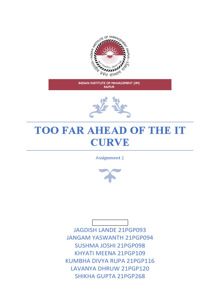Too Far Ahead of The It Curve | PDF | Service Oriented Architecture | Computing