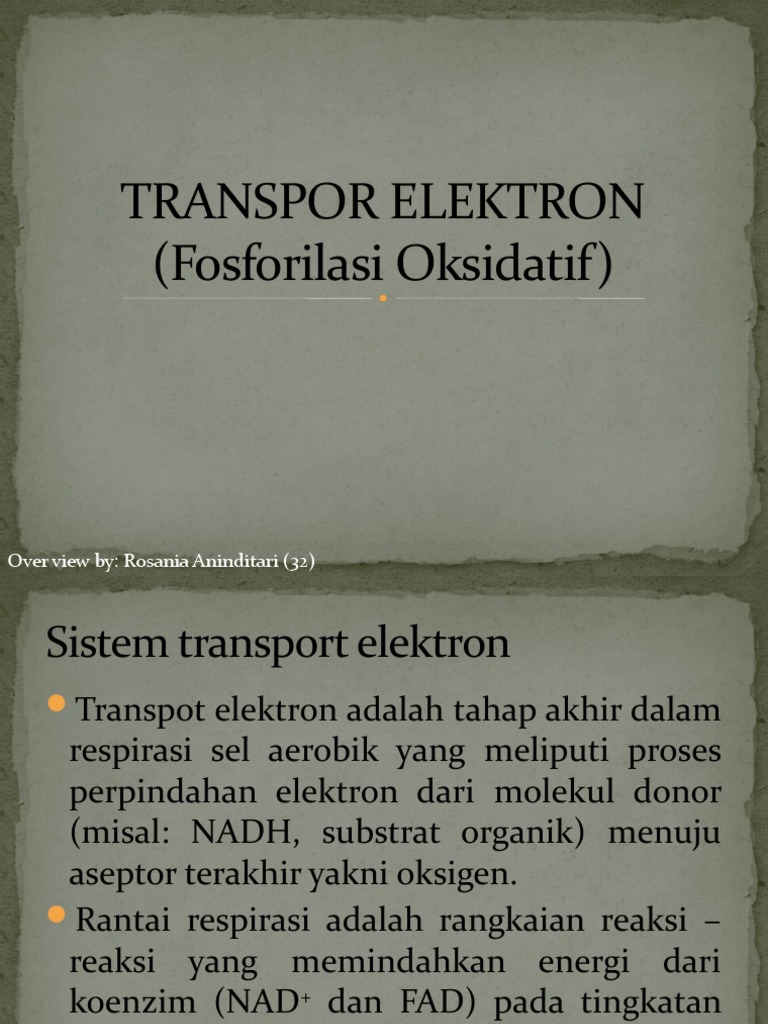 4 Transpor Elektron | PDF