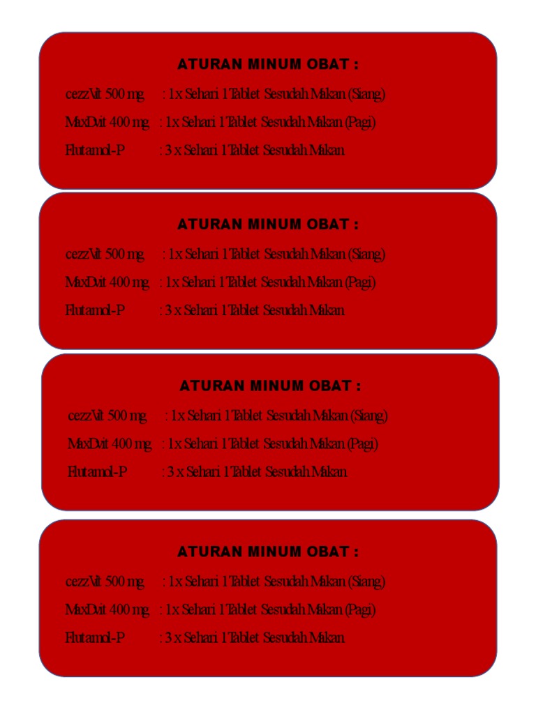 Aturan Minum Obat | PDF | Sains & Matematika